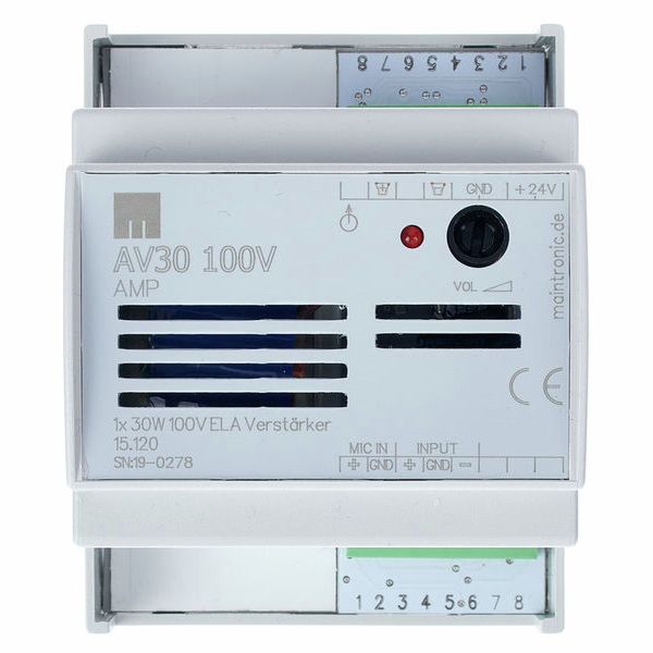 Maintronic AV30 100V Amplifier Hutschiene – Musikhaus Thomann