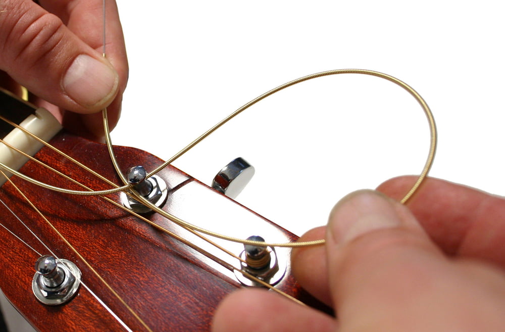 Thomann Online Guides Changing Strings: Acoustic Guitar Guitar Strings ...